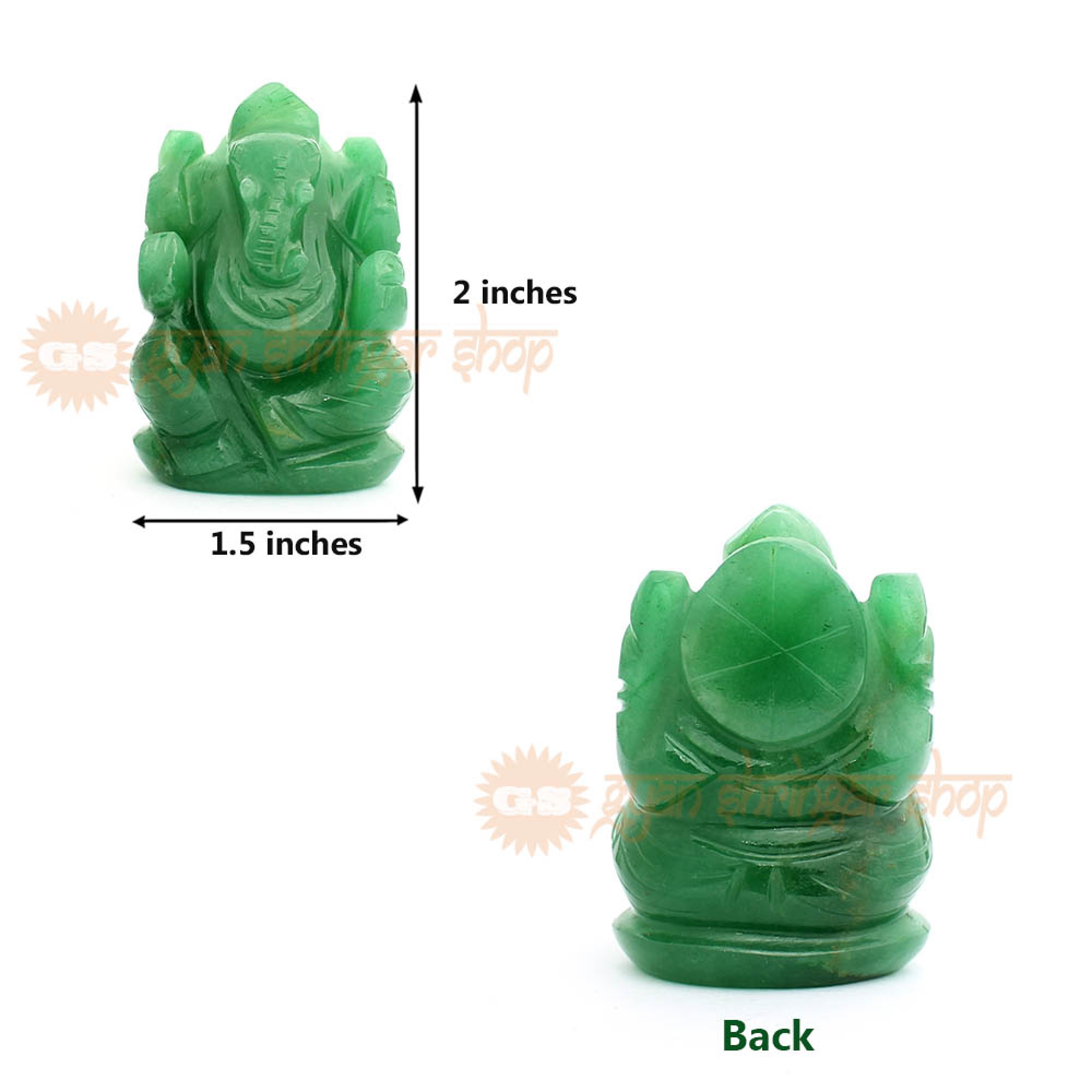 Green Jade Ganesha Statue Shop online @ best price